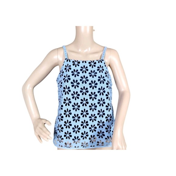 Maeve | Tops | Maeve By Anthropologie Tank Top Womans Size 4 Blue Laser ...